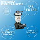 Hayward W3EC50C93S Perflex 1.5 HP D.E. Swimming Pool Filter Pump System ...