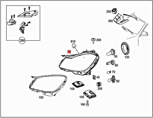 Genuine MERCEDES BBDC C204 S204 W204 Lamp unit 2048204039 | eBay