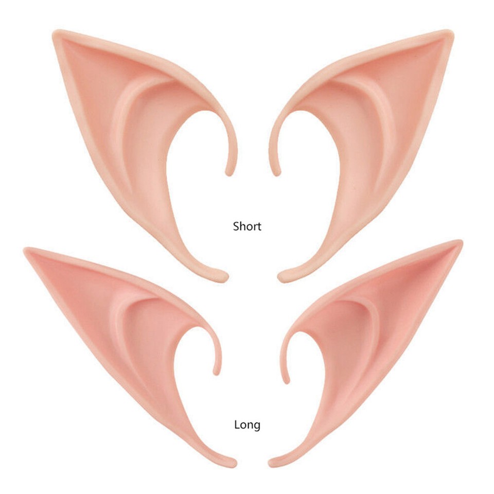 1 Pair Latex Elf Ear Fairy Pixie Ears Fake Ears for Halloween Cosplay ...