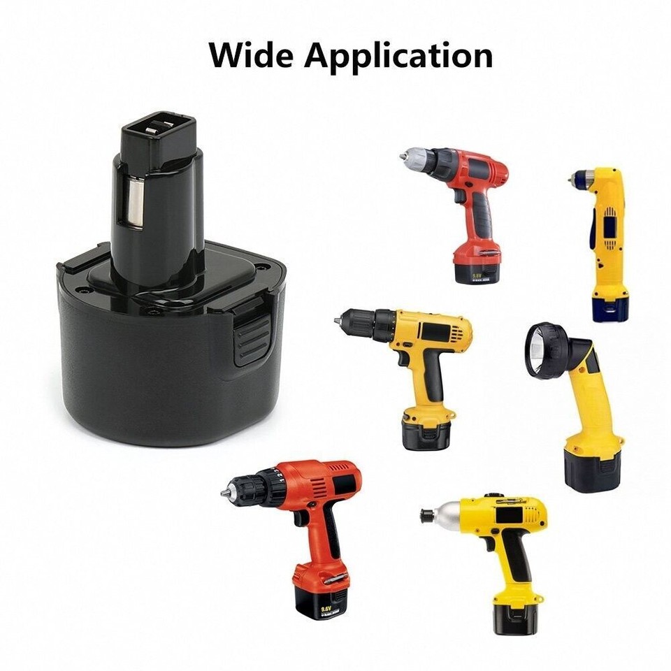 Battery DW9062 or DC9310 Charger 9.6 Volt DW9061 Ni-MH 4.8Ah for Dewalt ...