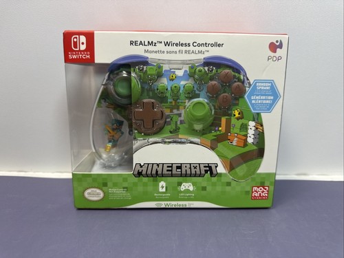 PDP REALMz Wireless Nintendo Switch Controller Minecraft Steve -Forest Biome NEW | eBay