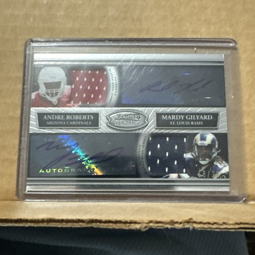 2010 Bowman Sterling Dual Autographed Relic Andre Roberts/Mardy Gilyard ...