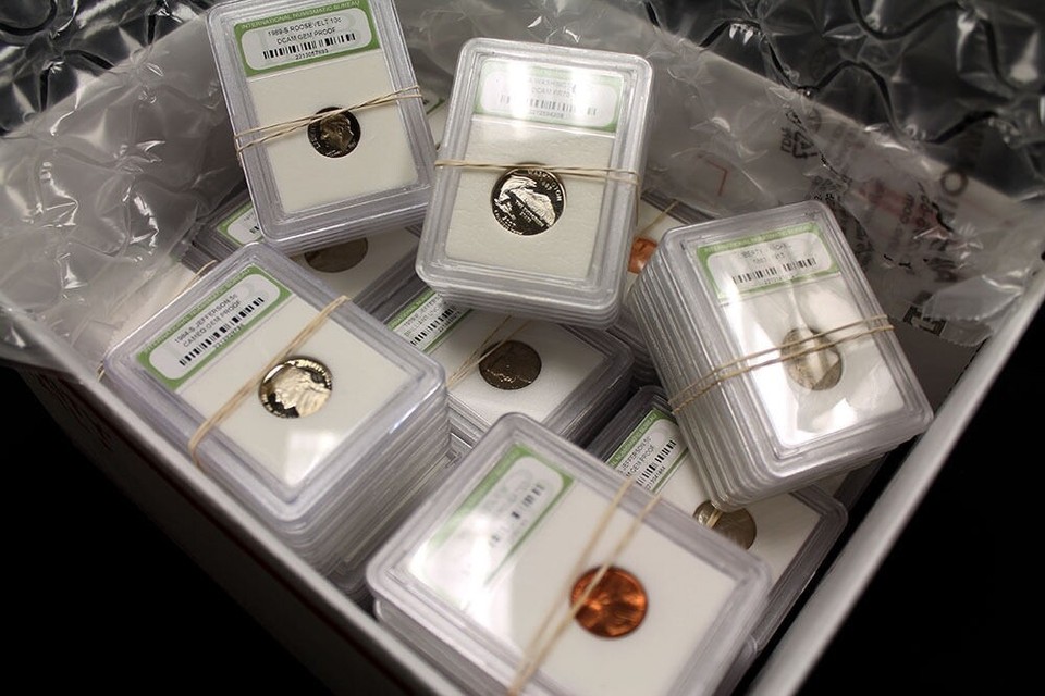 Huge Crazy Mixture of Over 100 Slabbed Coins. BU, Proof and Circulated ...