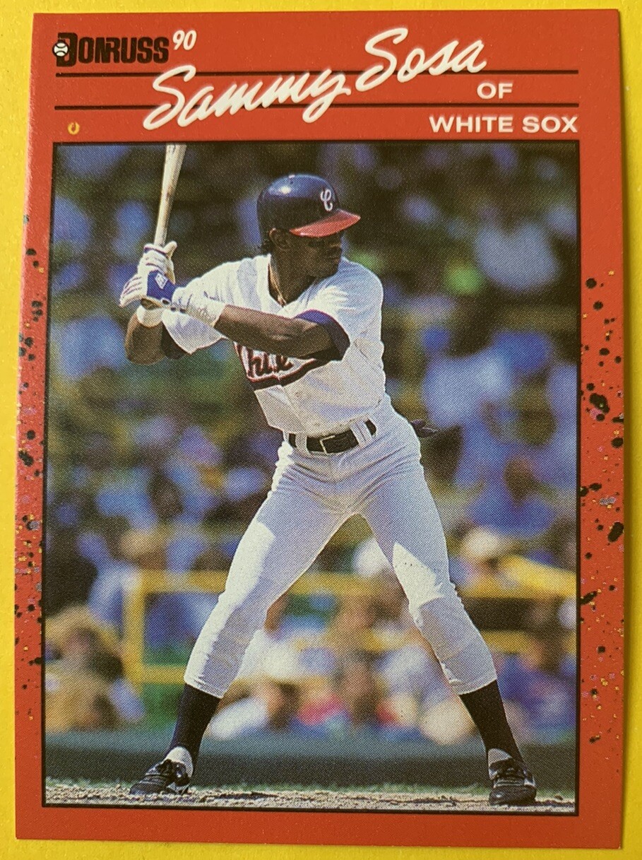 1990 SAMMY SOSA ROOKIE ERROR 489 Chicago White Sox DONRUSS Baseball ...