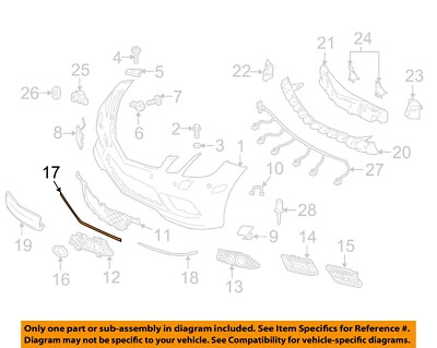 MERCEDES OEM 10-13 E350 Front Bumper Grille Bumper Components-Molding ...