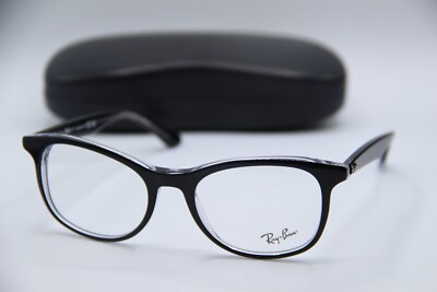 NEW RAY BAN RB 5356 2034 BLACK CLEAR AUTHENTIC DESIGNER FRAMES ...