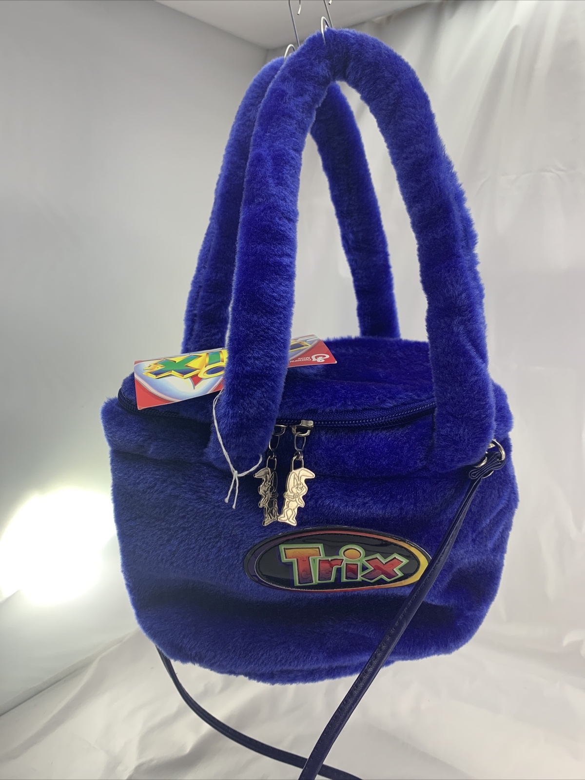 Rare Trix Cereal Blue Fuzzy Purse Lunch Bag W/Tag Lon… - Gem