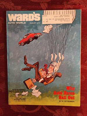 Rare WARD's AUTO WORLD Magazine August 1973 Big 3 Auto Execs Roger ...