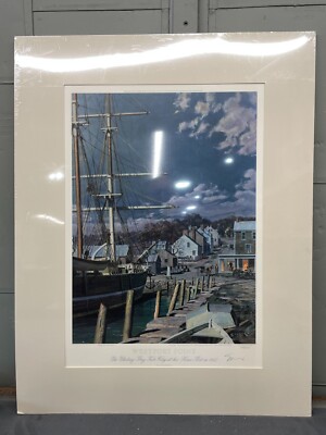 John Stobart Signed, Ltd. Ed., Westport Point: Whaling Brig "Kate Cory ...