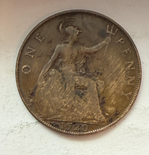 Great Britain 1920 One 1 Penny Coin; George V England | eBay