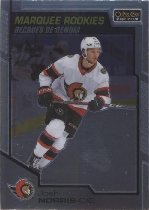 2020-21 O-Pee-Chee Platinum - Marquee Rookies Josh Norris #161 (RC) for ...