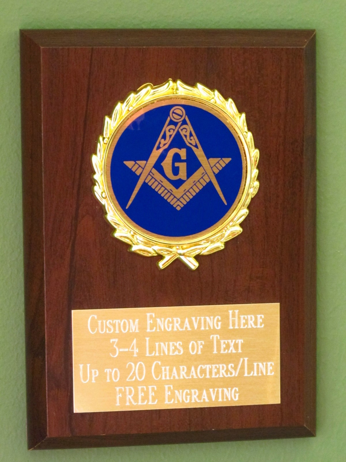 Masonic Lodge/Free Masons Award Plaque 4x6 Trophy FREE engraving | eBay