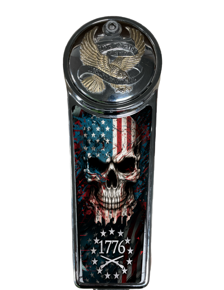 American Flag Skull Dash Tank Insert Fits 89-07 Electra Glide & 02-07 ...