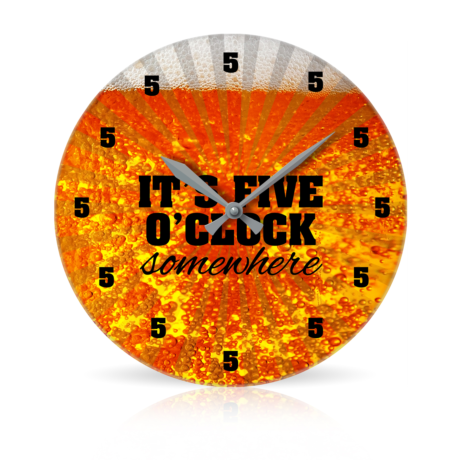 Five O'Clock Somewhere br Round Acrylic Wall Clock 10.75" | eBay