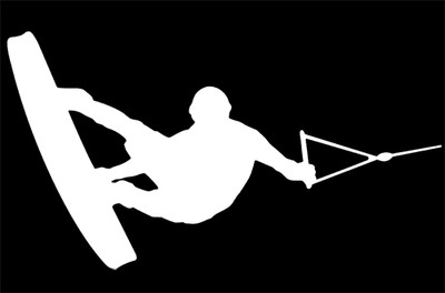 Wakeboard wakeboarder kiteboard kite boarding vinyl decal window ...