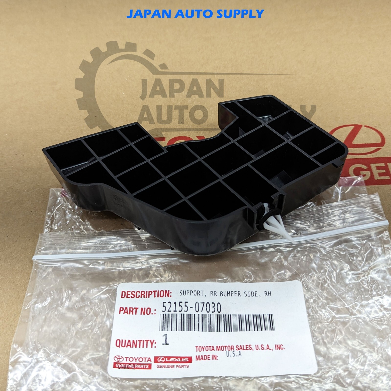 OEM GENUINE TOYOTA 13-18 AVALON RIGHT REAR BUMPER COVER SUPPORT 52155 ...