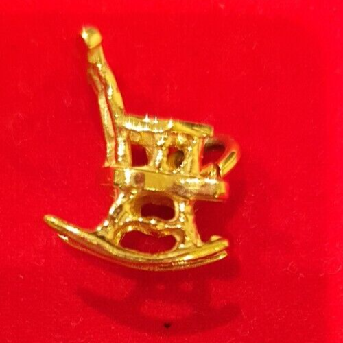 NEW 9ct Yellow Gold Rocking Chair Charm 375 Solid 3D Pendant 9K 9KT | eBay
