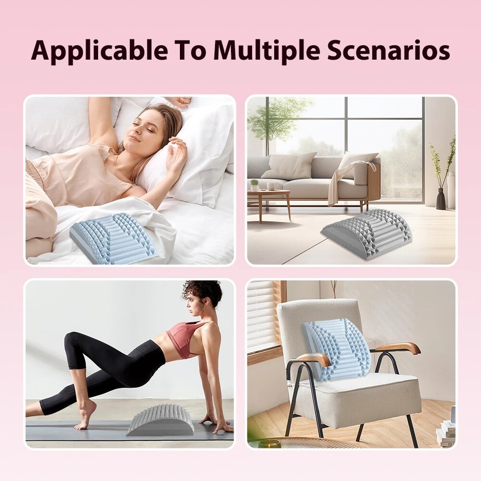 Back Stretcher Pillow Neck Massager Lumbar Support Neck Waist Back ...