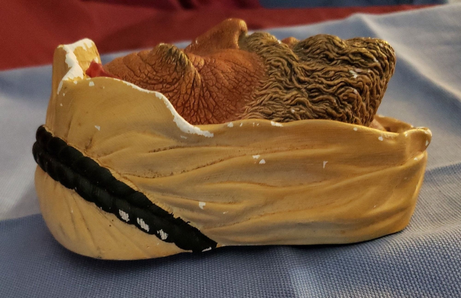 Vtg Bosson England, Artist Signed Tribal Chalk Ware Portrait Bust Wall ...