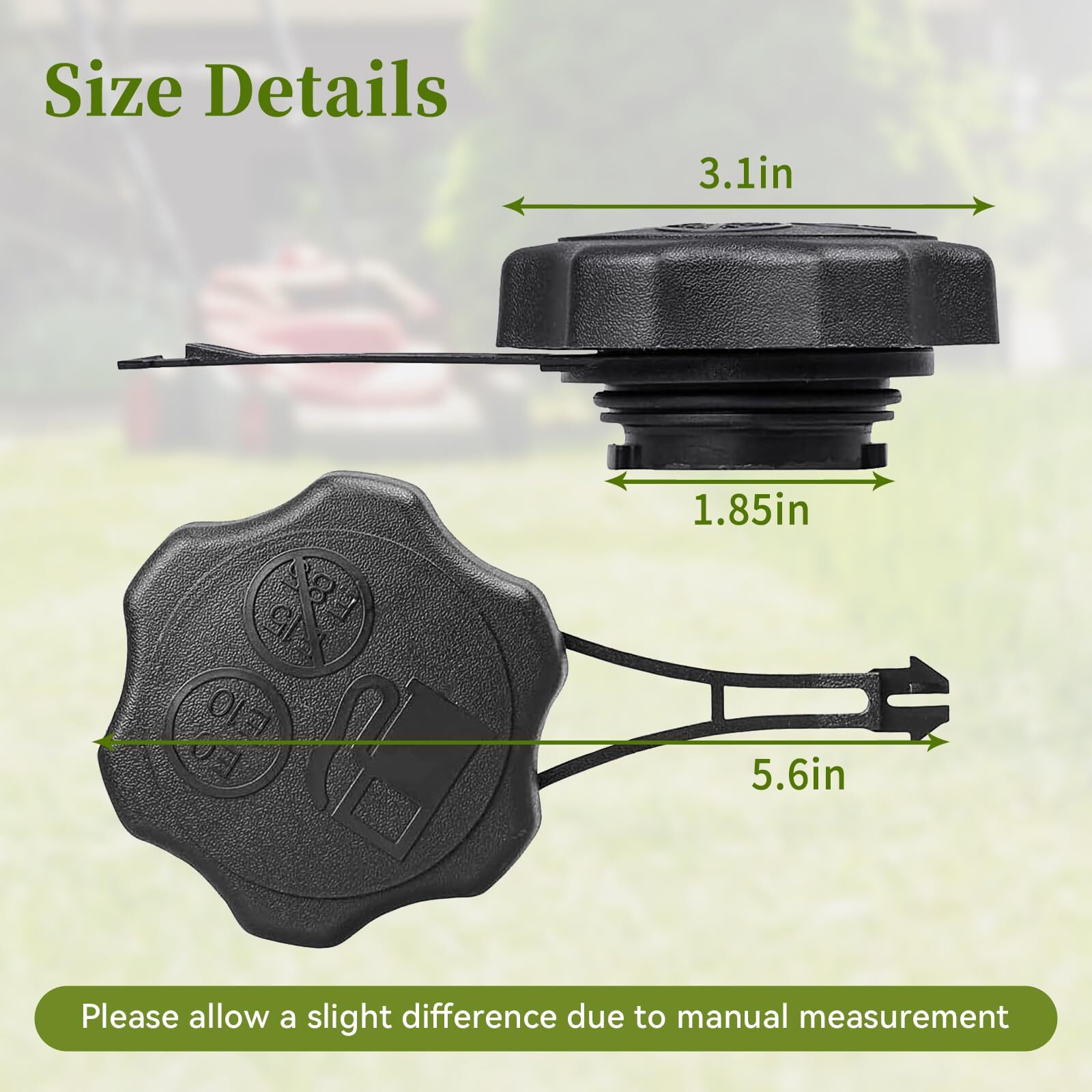 Gas Cap Fit for Lawn Mower - Fuel Cap Compatible with Briggs & Stratton ...