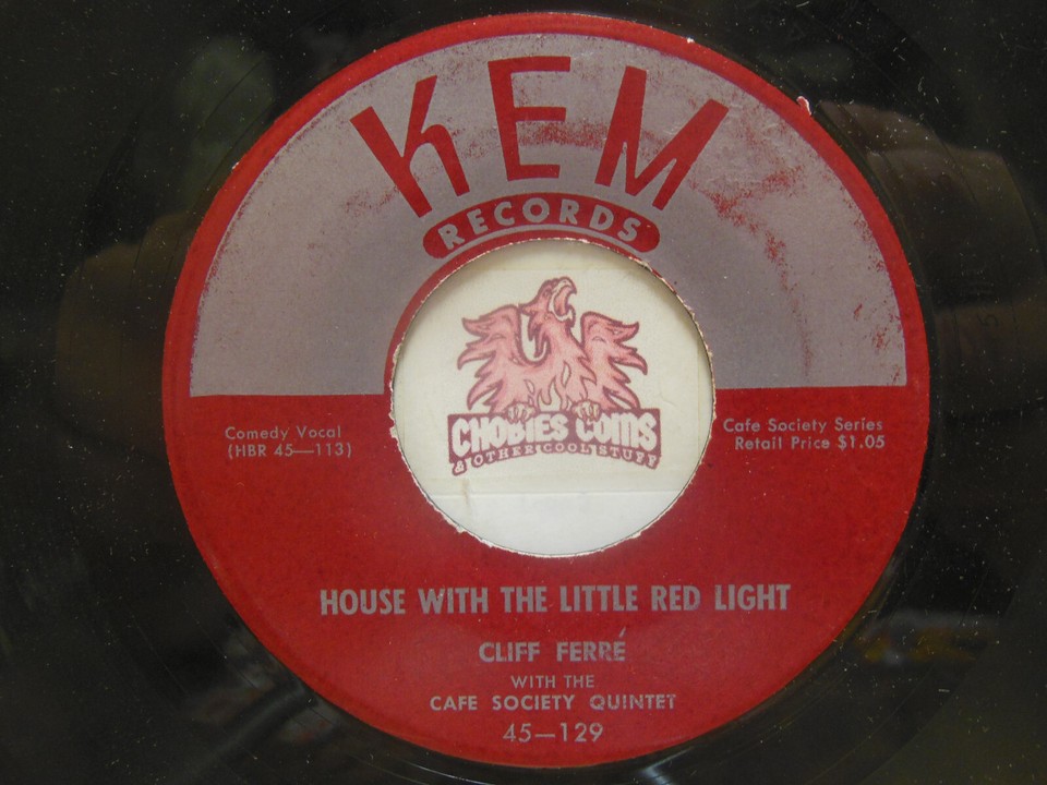 Cliff Ferré – A Cocky Cowboy / House With The Little Red Light, 45 RPM ...