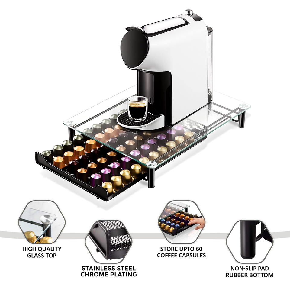 TASSIMO NESPRESSO COFFEE POD HOLDER GUSTO DOLCE CAPSULE STAND CHROME ...