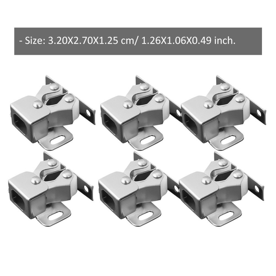 12pcs Cabinet Door Latch Heavy Duty Hardwares Roller Catch Double ...