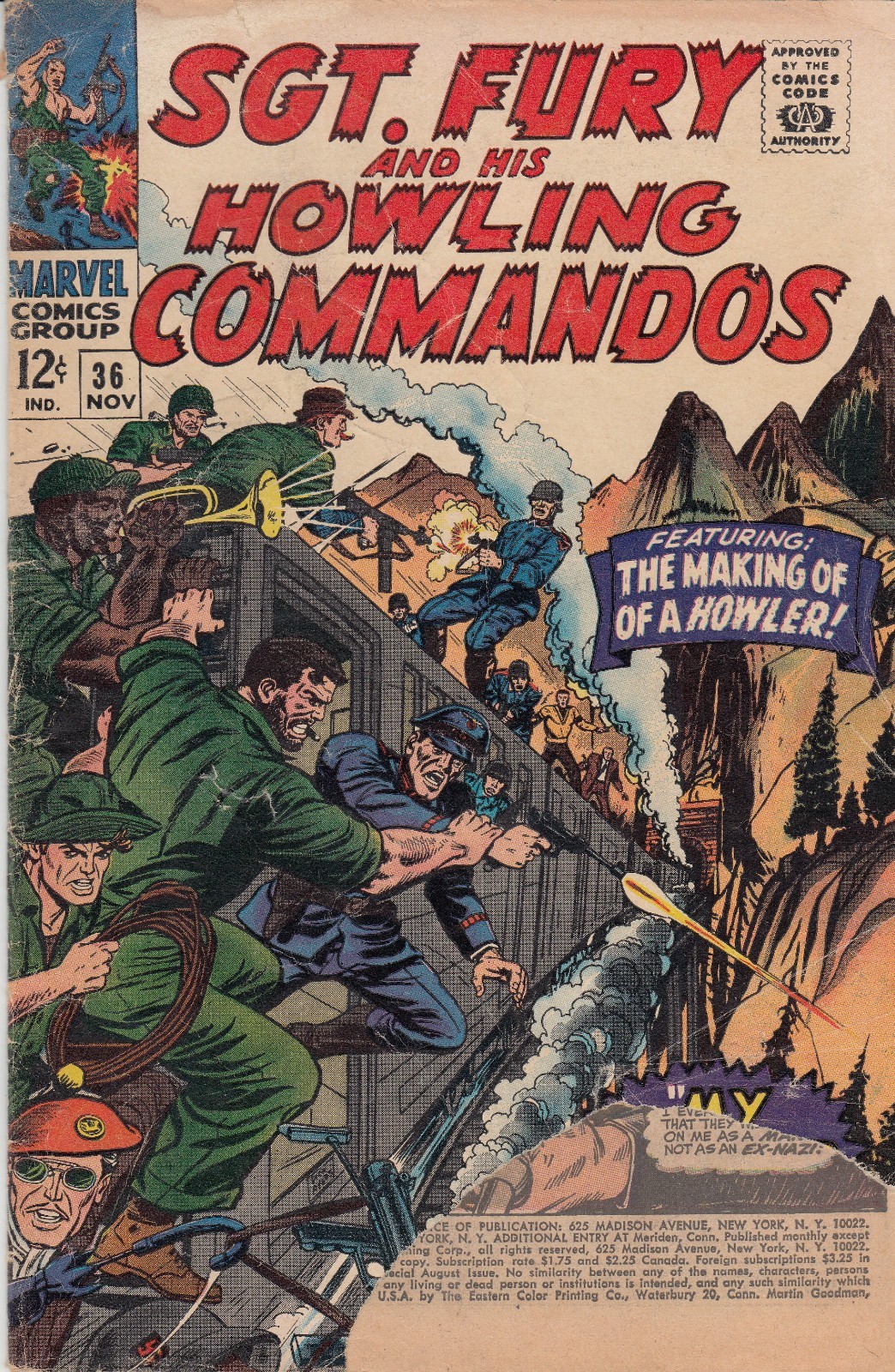 Marvel Comics Sgt Fury and his Howling Commandos #36 | eBay UK