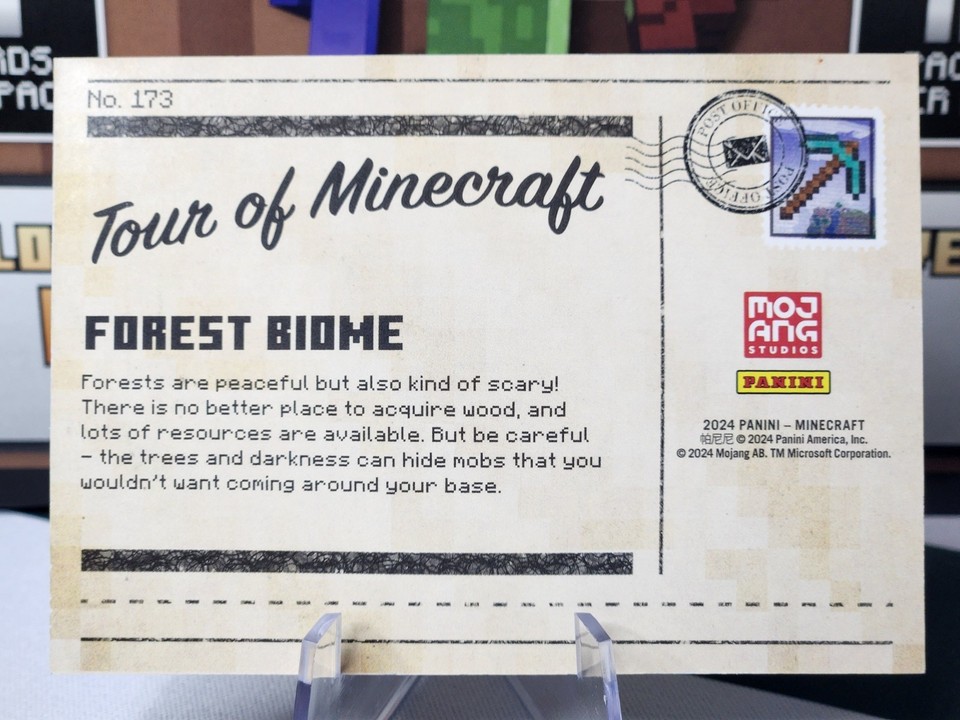 2024 Panini Minecraft - Tour Minecraft Cubic Foil - #173 Forest Biome ...