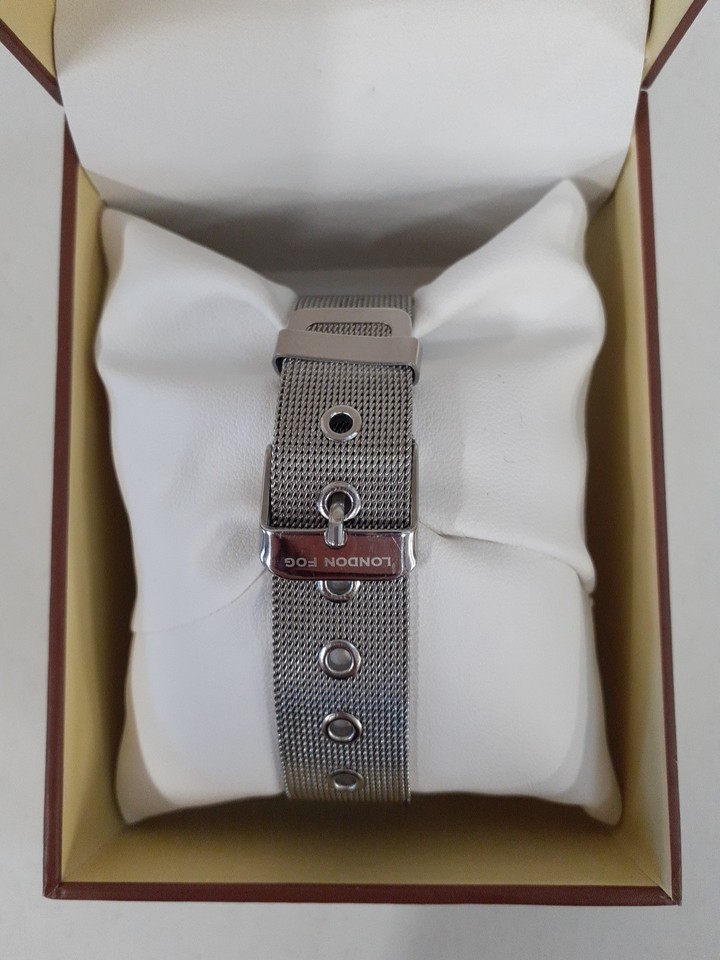 London fog silver tone watch in original box (06) | eBay UK