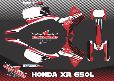 HONDA XR 650L XR650 CUSTSTOM GRAPHICS KIT GRAFICAS DECAL WHEELIE | eBay