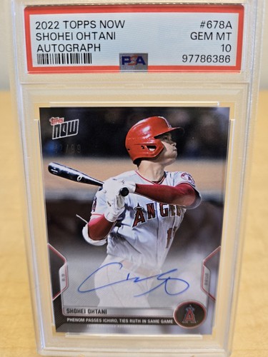 2022 Topps Now Shohei Ohtani Autograph 42/99! | eBay