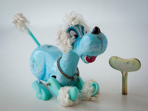 1960s Mikuni Poodle/Dog Wind-up Tin Toy - Made in Japan | eBay