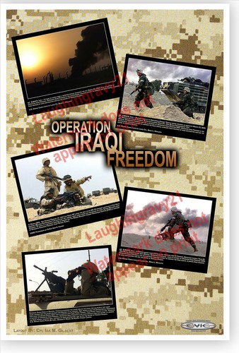 Iraq Operation Iraqi Freedom U.S. Marine Corps USMC Camo Poster 13 x 19 ...