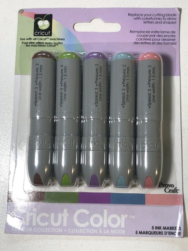 NEW Cricut Color Fashion Ink Collection 5 Ink Cartridges By Provo Craft ...