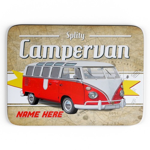 Personalised VW Camper Van Mouse Mat Classic Car Work Pad PC Mens Gift ...