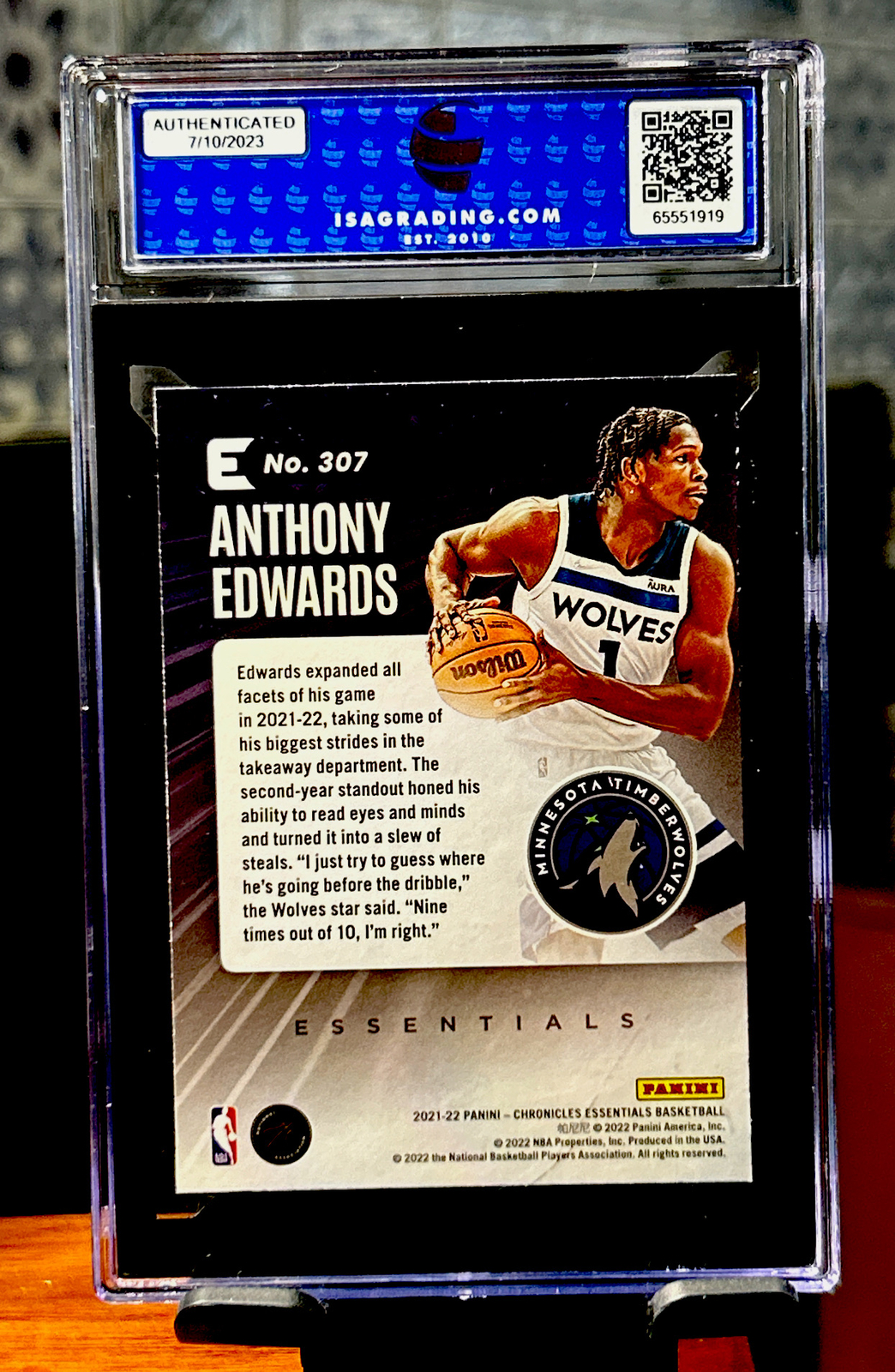 2021-22 Panini Chronicles - Essentials #307 Anthony Edwards for sale ...