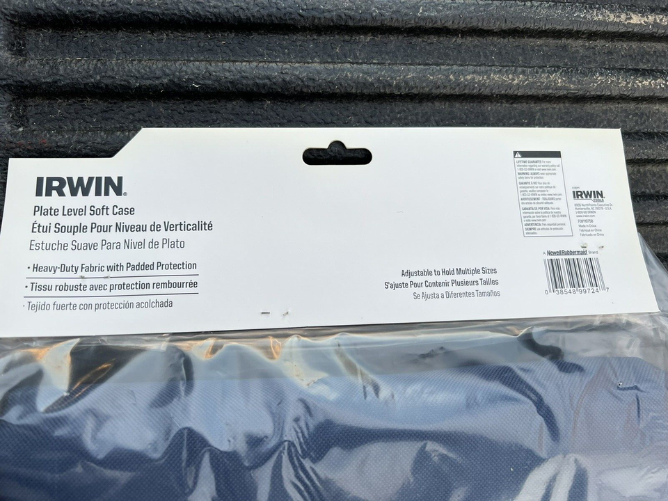 Irwin 4’ 5’ 6’ Adjustable Soft Case For Extendable Plate level New in ...