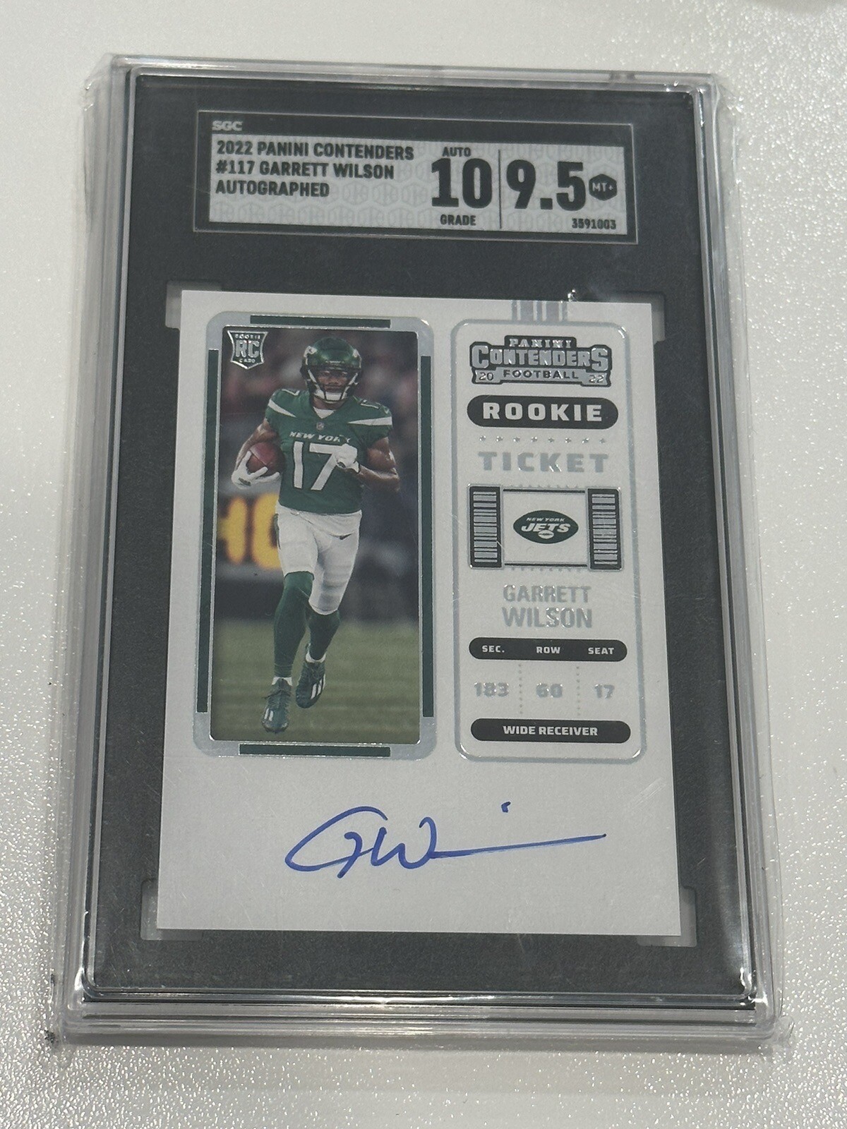2022 Contenders Autograph #117 Garrett Wilson Rookie Auto SGC 9.5 10 ...