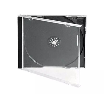 25 Ct 10.4 mm Standard Clear CD/DVD Jewel Case with Black Tray | eBay