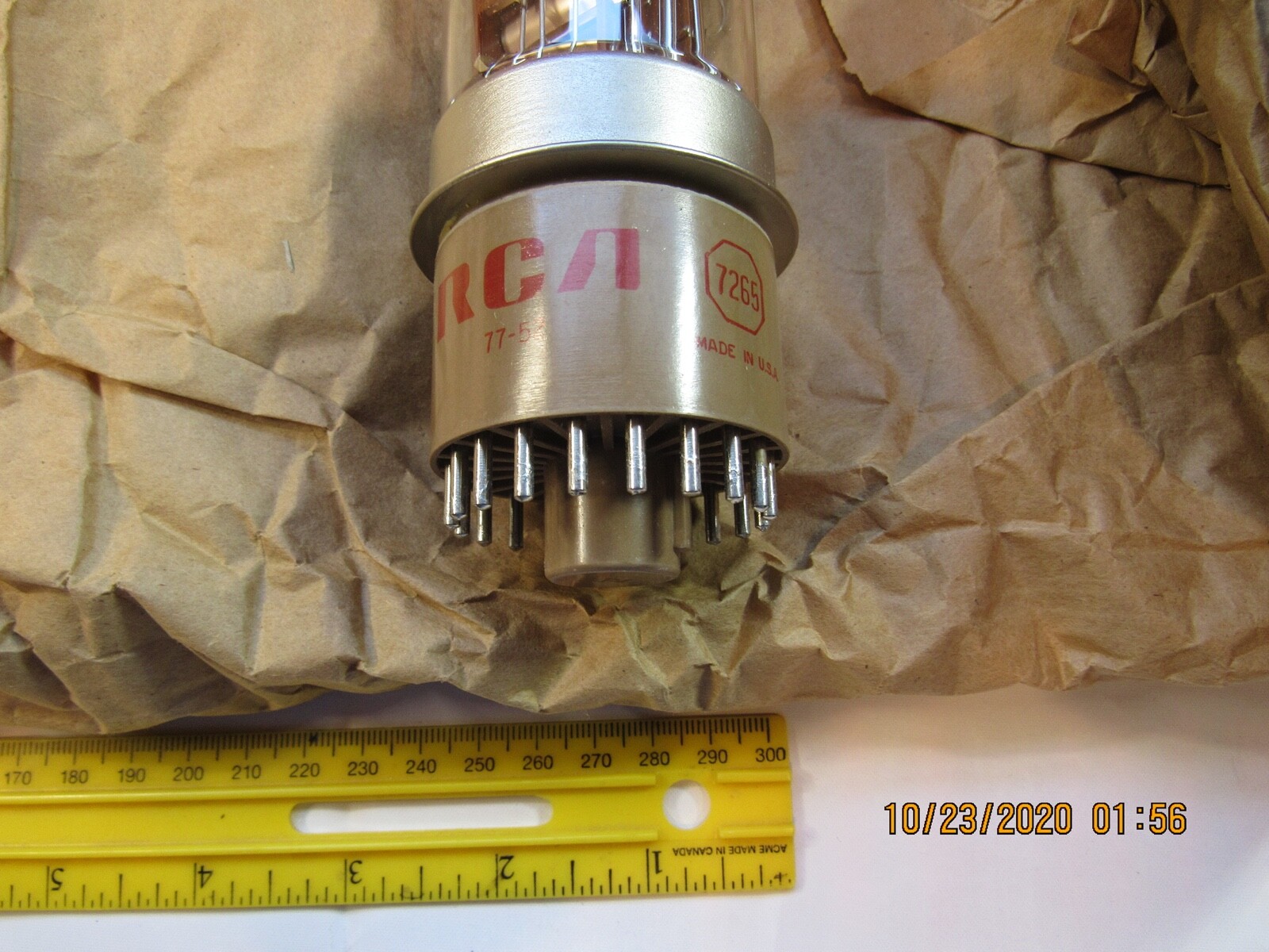 Vintage Rare Large RCA Electronic Vacuum Tube 7265, 77-52, 8" Length | eBay