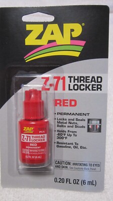 ZAP Z-71 RED THREAD LOCKER 0.20 OZ | eBay