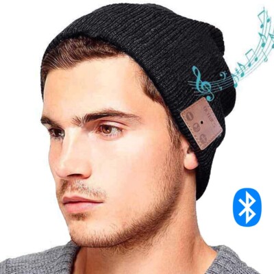 Wireless Bluetooth Beanie Hat Warm Smart Music Cap Handsfree Headphones ...