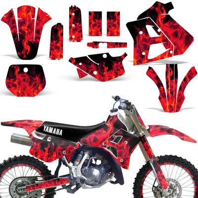Yamaha Graphic Kit WR 250Z Dirt Bike Decal w/ Backgrounds WR250Z 1991 ...
