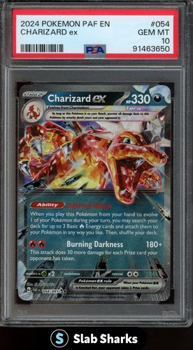 2024 POKEMON PALDEN FATES CHARIZARD EX #054/091 PSA 10 | eBay