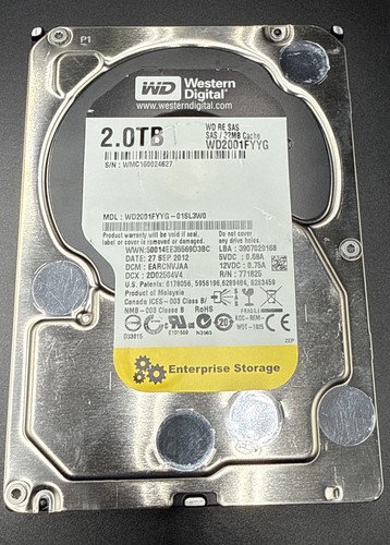 Western Digital WD 2TB SAS 3.5" 7.2k 32MB Enterprise Hard Drive ...