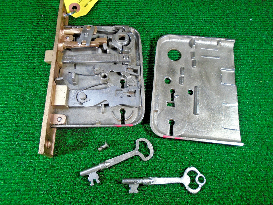 BLW # 3842 EASTLAKE DOUBLE KEY ENTRY MORTISE LOCK w/KEY 6 3/4" FACE ...