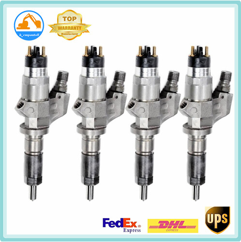 4PCS Fuel Injector 0445120008 0986435502 for Duramax LB7 2001-2004 6.6L ...