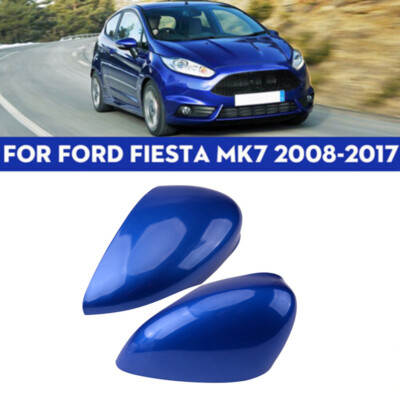 Blue Rearview Wing Mirror Cover Cap Casing For Ford Fiesta MK7 2008 ...