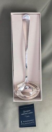 Georgian Silver Plate Serving Ladle by Gerity - 1740 Reproduction - 13 ...